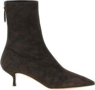 Aquazzura Femme, Chaussures, Brun, Taille: 38 1/2 EU Bottines Montmartre en daim