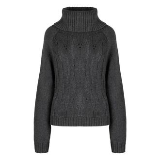 Bomboogie Femme, Pulls, Noir, Taille: 40 FR Pull Court &agrave; Col Montant Doux au Toucher
