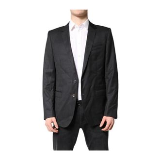 Dolce & Gabbana Slim Fit Blazer aus Schurwolle - - Suits - Herren - Schwarzk - L
