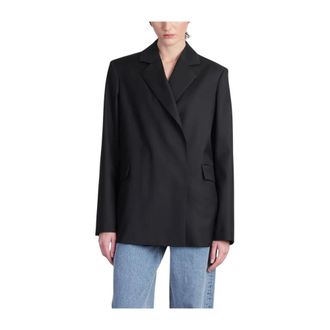 Loulou Studio Damen, Jacken, Schwarzk, XSGröße