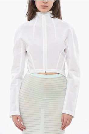 Alaia Rigid Mesh Top With Full Zip size 40