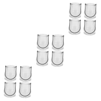 TOPBATHY 12 Stck Teiliges Kerzenhalter mit Henkel Vielseitiger Hänge Glasbehälter für Kerzen und Hydroponik Hitzebeständig Stabiles Design Dekorativ für Wohnzi