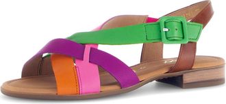 Gabor Damen Riemchensandalen, Frauen Sandalen,Freizeitschuhe,offene Schuhe,Strandschuhe,Sandaletten,Absatz,Manda/pink/Camel k.,37 EU / 4 UK