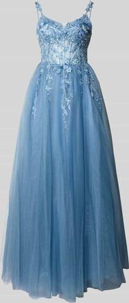 Unique Abendkleid mit Perlen und Pailletten