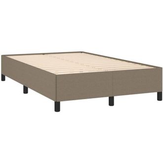 vidaXL Bettgestell ohne Matratze Taupe 120x190 cm Stoff Vidaxl