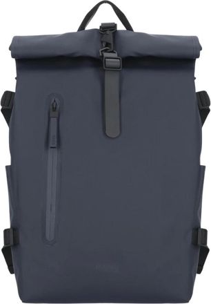 Rains Sac &agrave; dos Rolltop Grand Mod&egrave;le - Homme - Sacs - Bleu - Taille: ONE Size