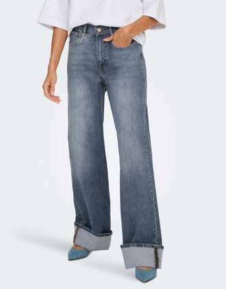Only Jean ample - Denim bleu gris sp&eacute;cial