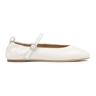 Kazar Wei&szlig;e Lederballerinas mit Riemen - - Shoes - Damen - Wei&szlig; - 36 EU