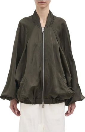 Andrea Ya'aqov Femme, Vestes, Brun, Taille: 38 FR Bomber en raso