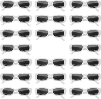 BESTONZON Mikikit 20 Pièces Lunettes de Soleil Unisexes Élégantes Protection Uv Complète Monture Ergonomique Légère Accessoires de Mode pour Femmes et Adolescen