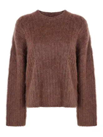 Uma Wang Pull Col Rond - Marron