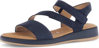 Gabor Damen Riemchensandalen, Frauen Sandalen,Sommerschuhe,Freizeitschuhe,offene Schuhe,Strandschuhe,Sandaletten,bequem,flach,Blue,35.5 EU / 3 UK