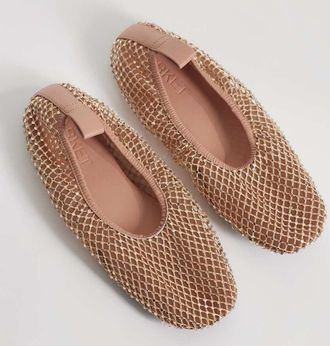Arket Verzierte Ballerinas in Hellbeige-Neutral
