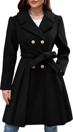 Generic Veste &agrave; capuche et manches longues avec fermeture &eacute;clair et doublure Sherpa pour femme pour lext&eacute;rieur d&eacute;contract&eacute;, Noir, XXL