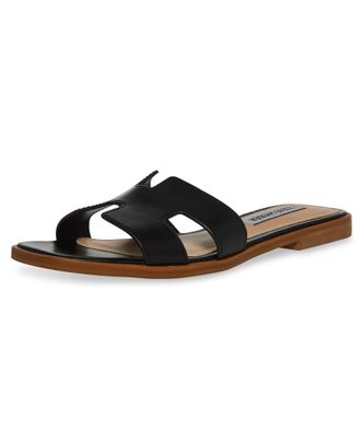 Steve Madden Damen Hadyn Sandale, Schwarz Leder, 40 EU