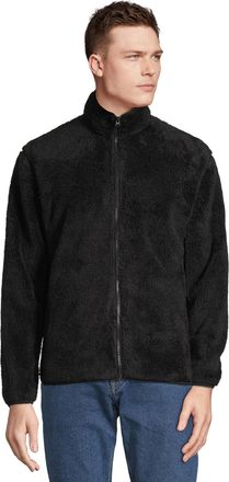 SOLS Fleecejacke f&uuml;r Herren/Damen Unisex, Durchgehender Rei&szlig;verschluss (Schwarz)