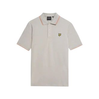 Lyle & Scott Homme, Tops, Gris, Taille: XL Polo &agrave; Bords Contrast&eacute;s