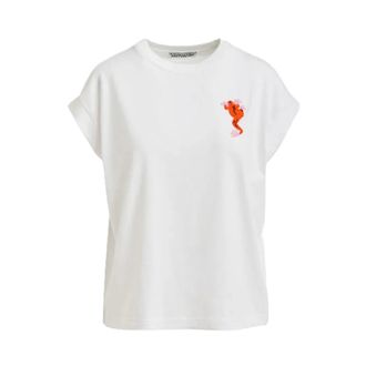 Essentiel Femme, Tops, Blanc, Taille: 40 FR Jungala T-Shirt Brod&eacute;