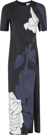 Victoria Beckham Femme, Robes, Bleu, Taille: 36 FR Robe midi &agrave; fleurs