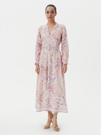 Hale Bob Sommerkleid with linen 4ZCA612M Beige Regular Fit