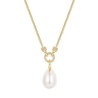 Ania Haie Halskette - 925er Sterlingsilber Shell Pearl Drop - Gr. unisize - in Gold - f&uuml;r Damen