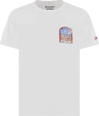 MC2 Saint Barth Homme, Tops, Blanc, Taille: XL T-shirt en coton imprim&eacute;
