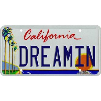 Generic Vintage Metal Plate California Dreamin Rectangular Iron Painting Wall Art30x15cm Perfect for Man Cave & Basement Decor. Ideal as bar accessories, gara