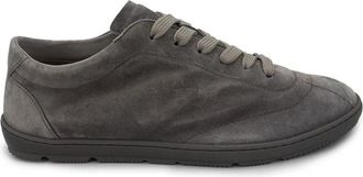 Brunello Cucinelli Homme, Chaussures, Gris, Taille: 42 1/2 EU Suede Baskets