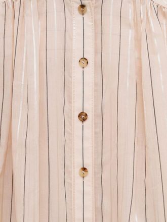 Chlo&eacute; Striped Silk Poplin Blouse - Powder