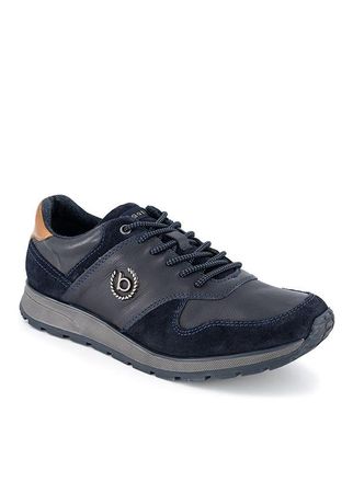 Bugatti Herren Sneaker blau Glattleder