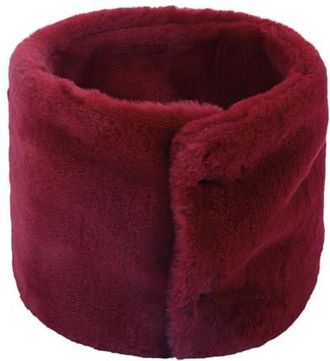 Generic Neck Chiefs Cache-cou dhiver 2026 en peluche - Couleur unie - Coupe-vent - Écharpe circulaire - Accessoires pour temps froid, Rouge, taille unique