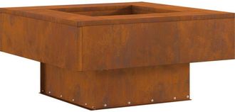 vidaXL Vidaxl - Feuerplatz Braun 60 x 60 x 30 cm Witterungsbest&auml;ndiger Stahl