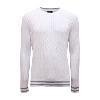 PESERICO Herren, Strickwaren, Weiß, MGröße