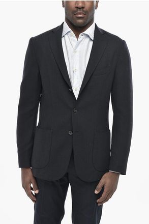 Santaniello IL VIAGGIATORE Mixed Wool Blazer With Two Vents And Classic size 48