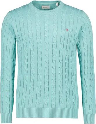 GANT Herren Pullover gr&uuml;n Baumwolle unifarben