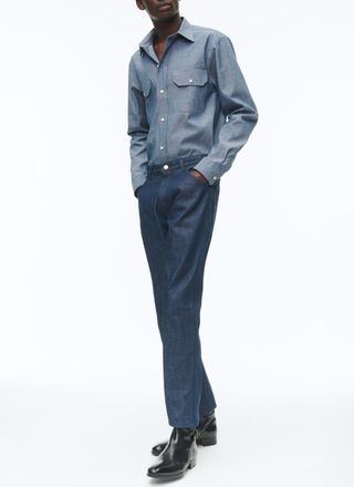 Fursac Pantalon 5 poches en coton biologique - Taille 29 - Homme