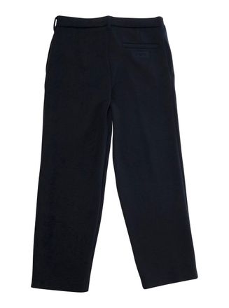 Emporio Armani Boys Blue Pants With Belt Loops And Logo Patch Polyester Trousers