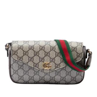 Gucci Sac bandouli&egrave;re Pre-owned en toile - Femme - Pre-owned - Beige - Taille: ONE Size