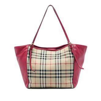 Burberry Pre-owned Toile sacs-ports-paule - Femme - Pre-owned - Beige - Taille: ONE Size