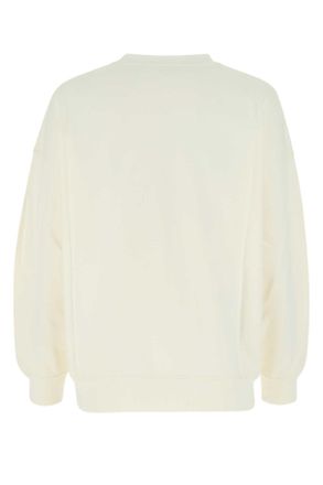 Alexander McQueen Womens Ivory Cotton Oversize Sweatshirt 0954 Exterior: Felpe Sweater