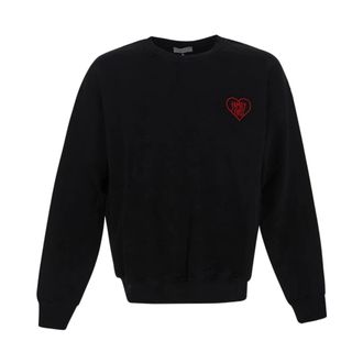 Family Fir$t Milano Family First, Homme, Sweatshirts et sweats &agrave; capuche, Noir, Taille: XL SweaT-shirt &agrave; col rond avec coeur