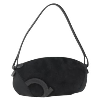 Ferragamo Pre-owned Wildleder Schultertasche - - Pre-owned - Damen - Schwarzk - ONE SIZE