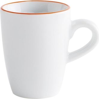Kahla 574732A69970C Pronto Line Espresso-Obertasse hoch 0,10 l Line sunset orange | Espressotasse mit oranger Linie aus Porzellan