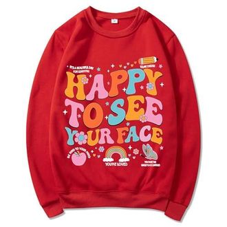 Generic Sweat-shirt pour femme - Imprim&eacute; graphique britannique - Haut surdimensionn&eacute; - Col rond - Manches longues - Automne - Hiver - D&eacute;contract&eacute; - Confortabl