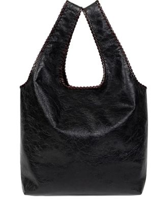 Dries Van Noten Tote Bag aus Leder - Schwarz