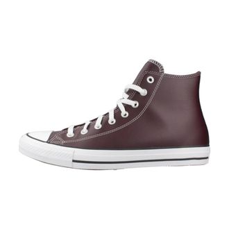 Converse Faux Leather High Top Sneakers - - Shoes - Herren - Rot - 42 1/2 EU