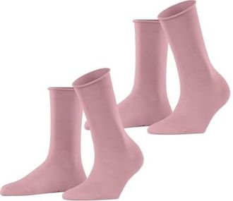 Esprit Basic Pure Multipack W So coton unies lot de 2 paires, Chaussettes Femme, Rose Flamingo 8402, 35-38