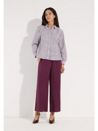More & More Langarmbluse feminine Bluse, Streifen u. Blumendessin