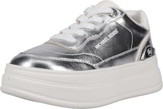 Michael Kors Baskets basses pour femme, argenté/blanc, 4 Big Kid