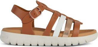 Geox Jungen Mädchen J SOLEIMA Gir Sandal, Brandy/Copper, 24 EU